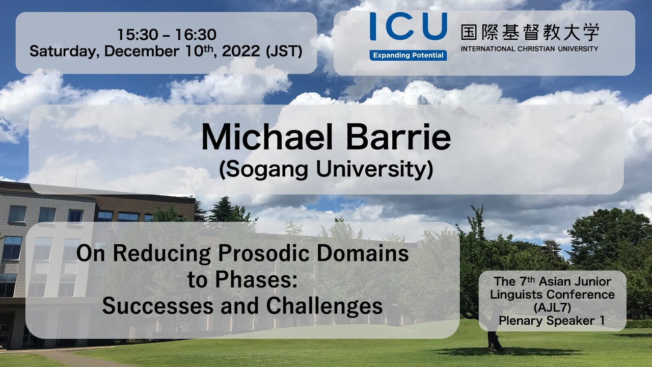 [ICU-LINC0080] Dr. Michael Barrie (Sogang University) - YouTube
