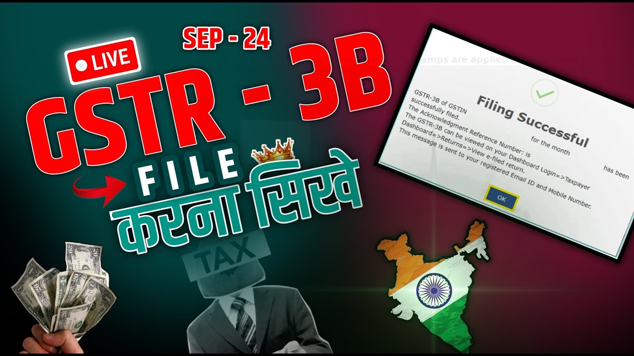 GSTR 3B LIVE FILE | HOW TO FILE GSTR 3B ON GST PORTAL | 3B KAISE LGAYE ...