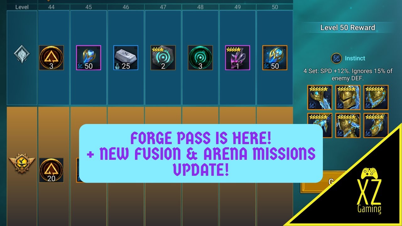 FORGE PASS IS HERE! NEW FUSION + MISSIONS UPDATE! | Raid: Shadow Legends - YouTube