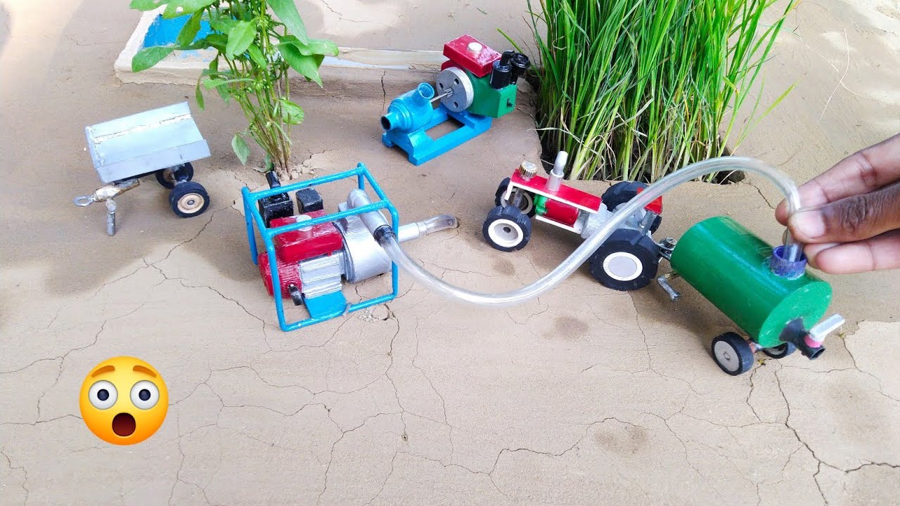 mini diesel engine water pump tractor | mini water pump | Mr Minitopice ...