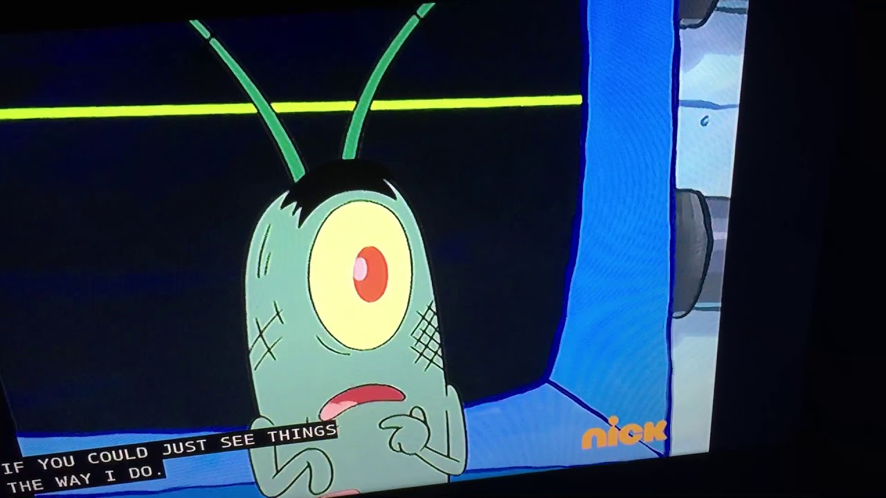 Spongebob squishing plankton - YouTube