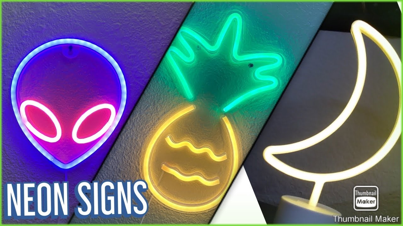 Lumoonosity Neon Signs Unboxing and Review - YouTube