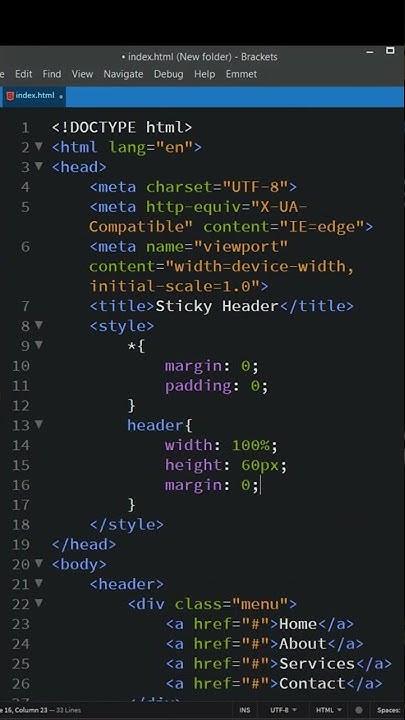 Pure CSS Sticky Header on Scroll | CSS Tricks - YouTube