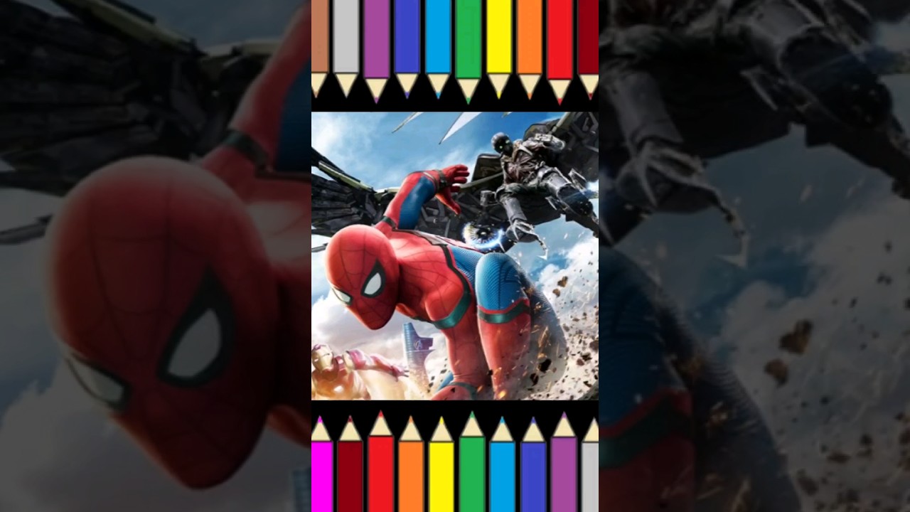 Useless Drawing Lessons 「How to draw a Spider-Man！😂」#shorts #short # ...