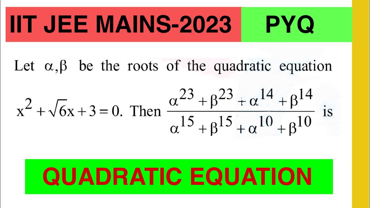 Let Alpha beta Be The Roots Of The Quadratic Equation X 2 Root 6 X 3 let-alpha-beta-be-the-roots-of-the-quadratic-equation-x-2-root-6-x-3