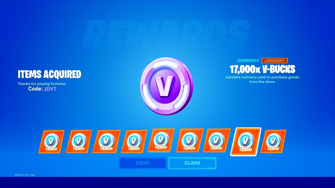 REDEEM THE 13 500 V BUCKS CODE IN FORTNITE How To Get Free V Bucks