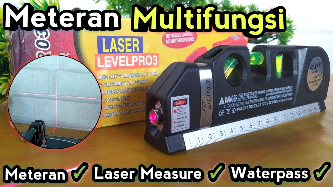 🔴 Murah Canggih! Meteran Laser Waterpass 3 in 1 | Fixit Laser Level pro 3 - YouTube