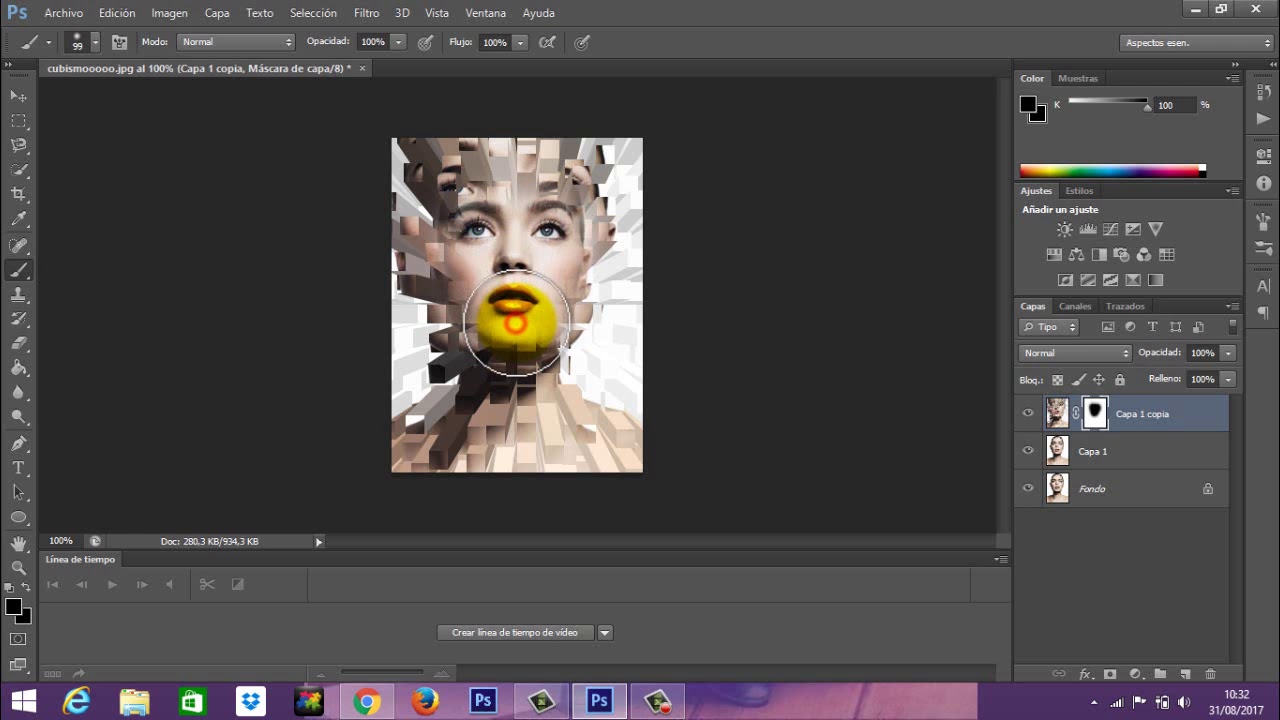 Efecto Cubismo en Photoshop - YouTube