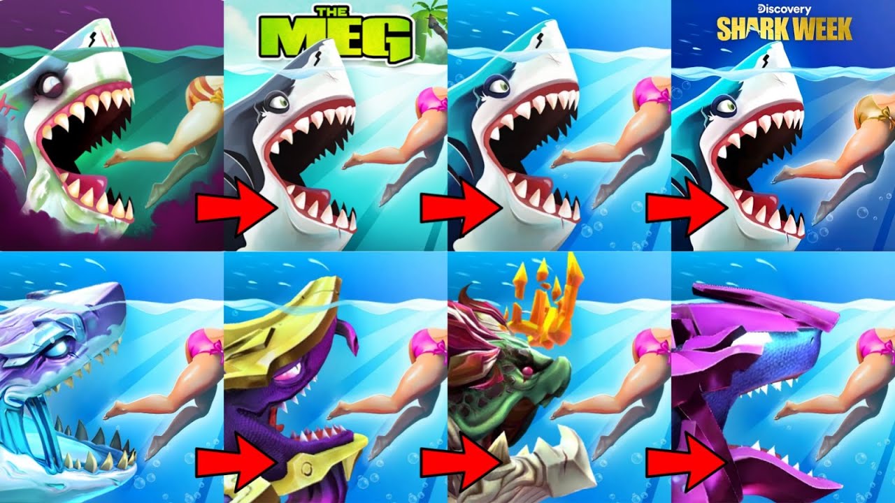 ALL HUNGRY SHARK WORLD LOGO THROUGH THE YEARS (2016-2023) - QUANTUM ...