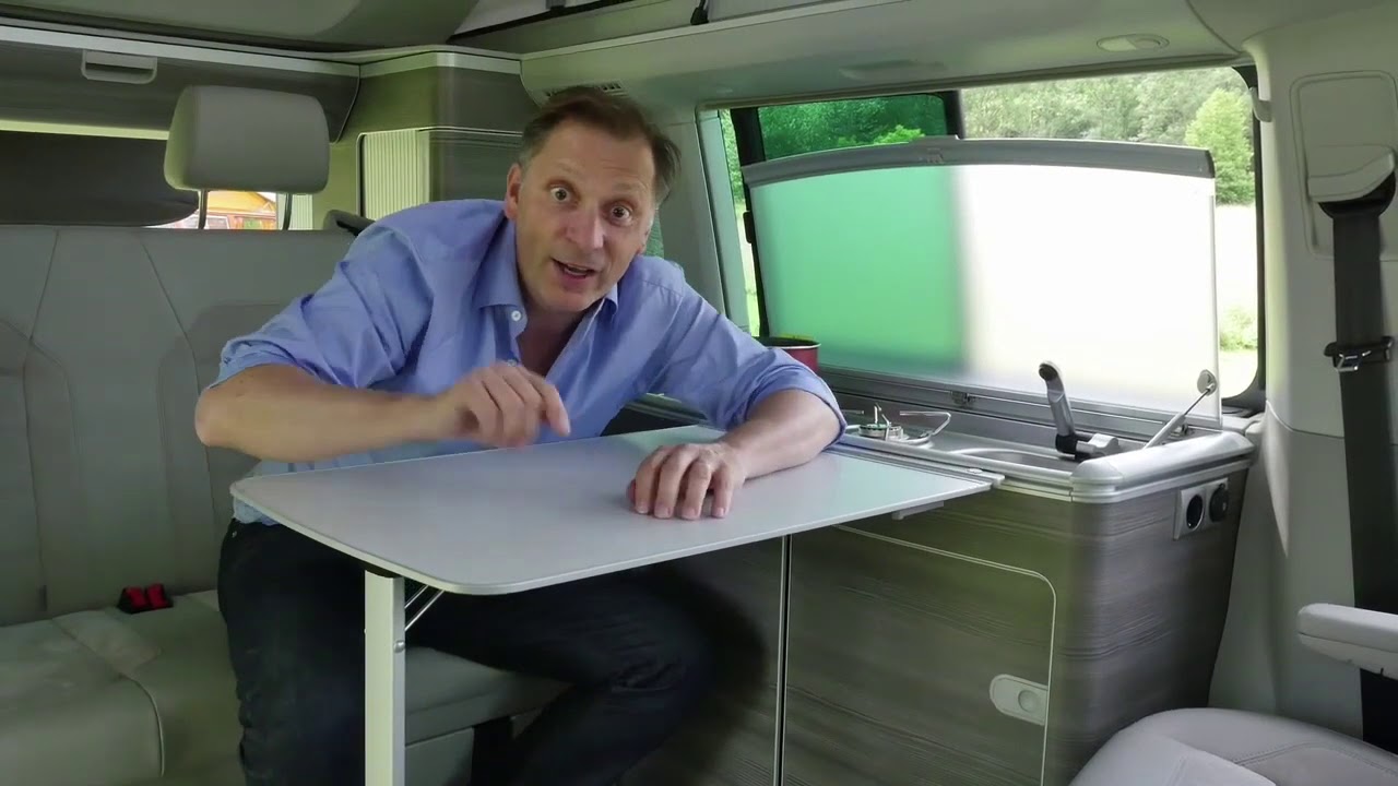 Volkswagen California T6 - Installer les tables à manger - YouTube