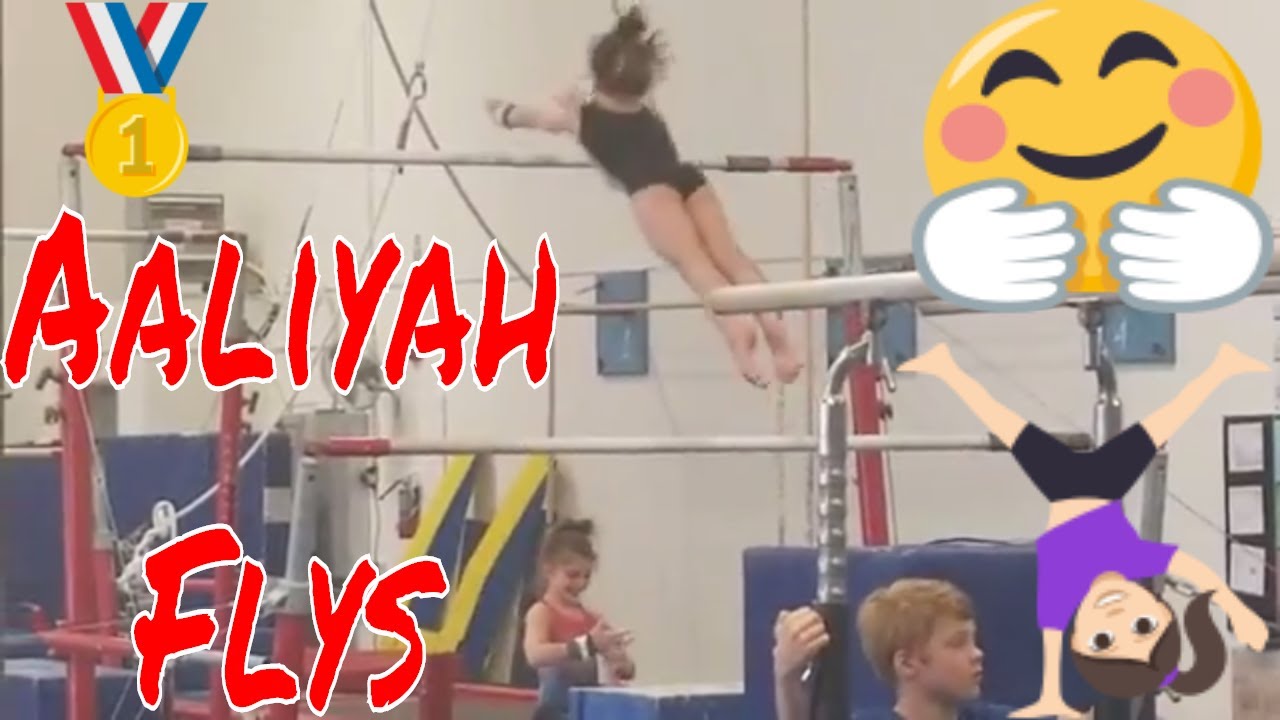 Aaliyah De Sousa gymnastics star doing giants on Bars and sticks the ...