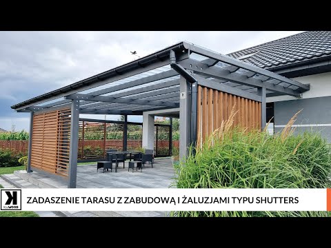 Nowoczesne Zadaszenie Tarasu z Żaluzjami Typu Shutters