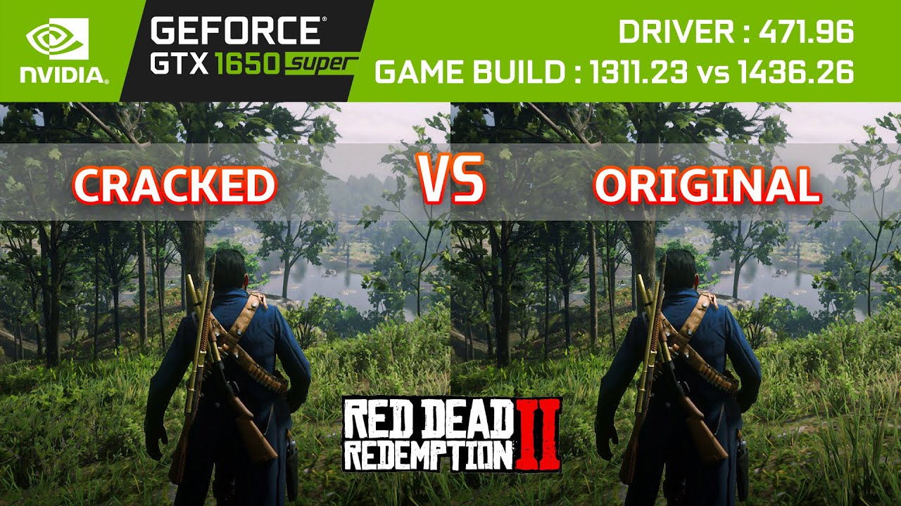 RED DEAD REDEMPTION 2 - CRACKED VS ORIGINAL - GTX 1650 SUPER - YouTube