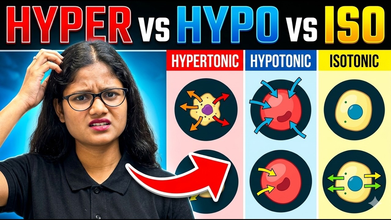 Difference Between Hypertonic, Hypotonic & Isotonic Solutions 🔬 | CBSE ...