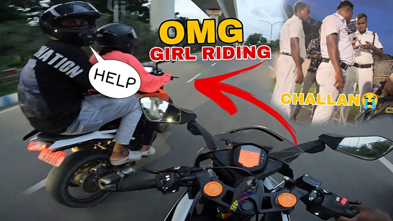 RANDOM DUKE 390 COUPLES STARTED HYPER RIDING|| CAUGHT BY COPS|| New ...