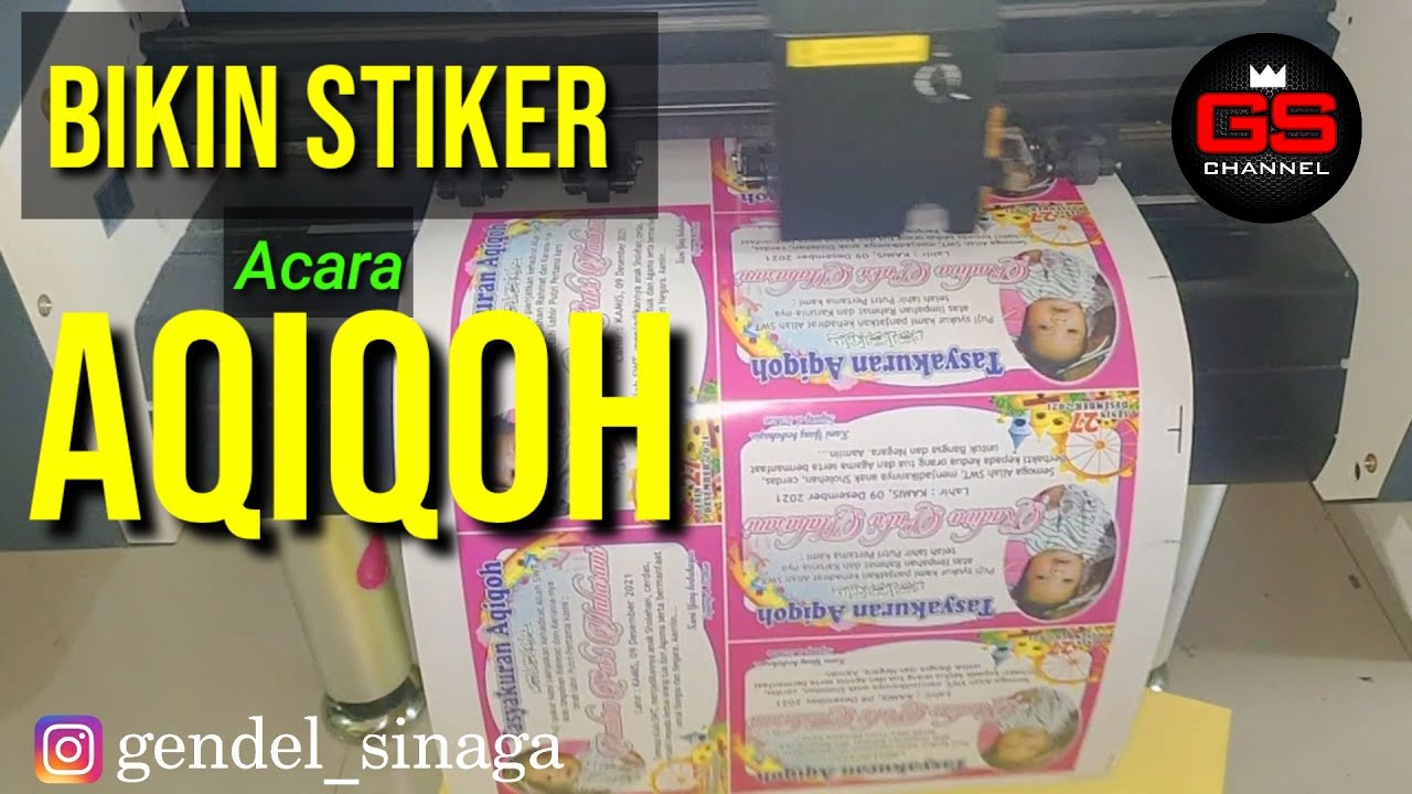 CETAK STIKER ACARA TASYAKURAN - YouTube