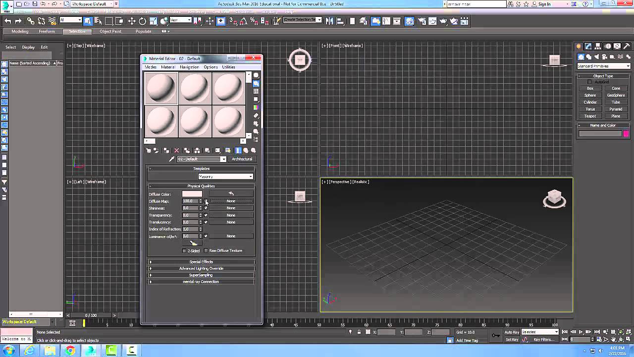 3ds Max 07-25 Architectural Material - YouTube