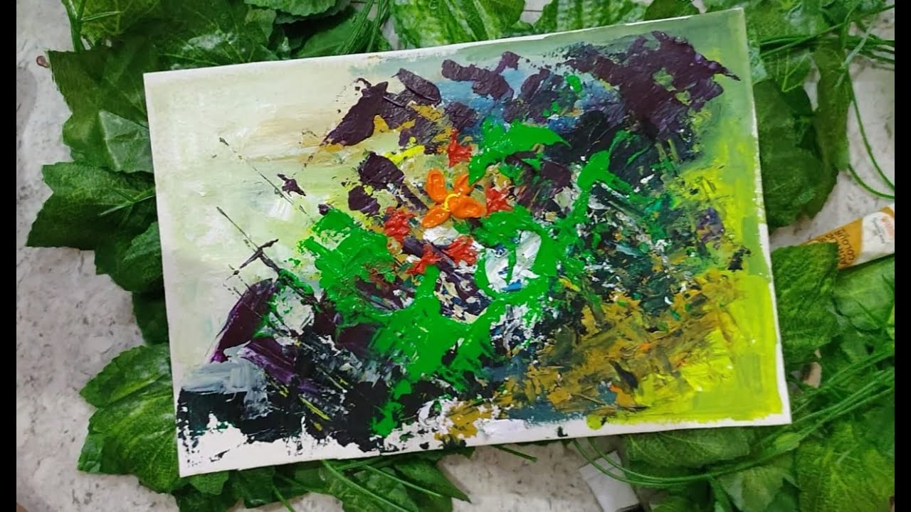 RELAXING ART | ABSTRACT PAINTING FOR BEGINNERS | NATURE - YouTube