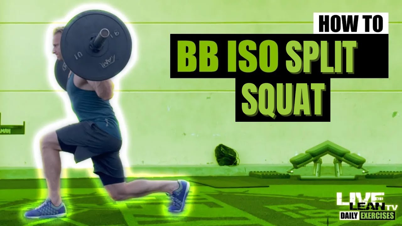 How To Do A BARBELL ISOMETRIC LUNGE | Exercise Demonstration Video and ...