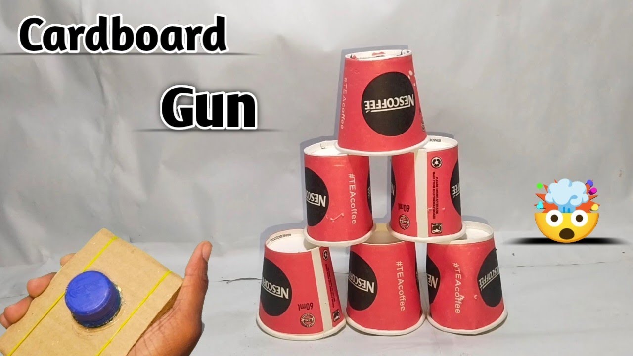 Triple Shooter Cardboard Gun || How to make cardboard gun || Working ...