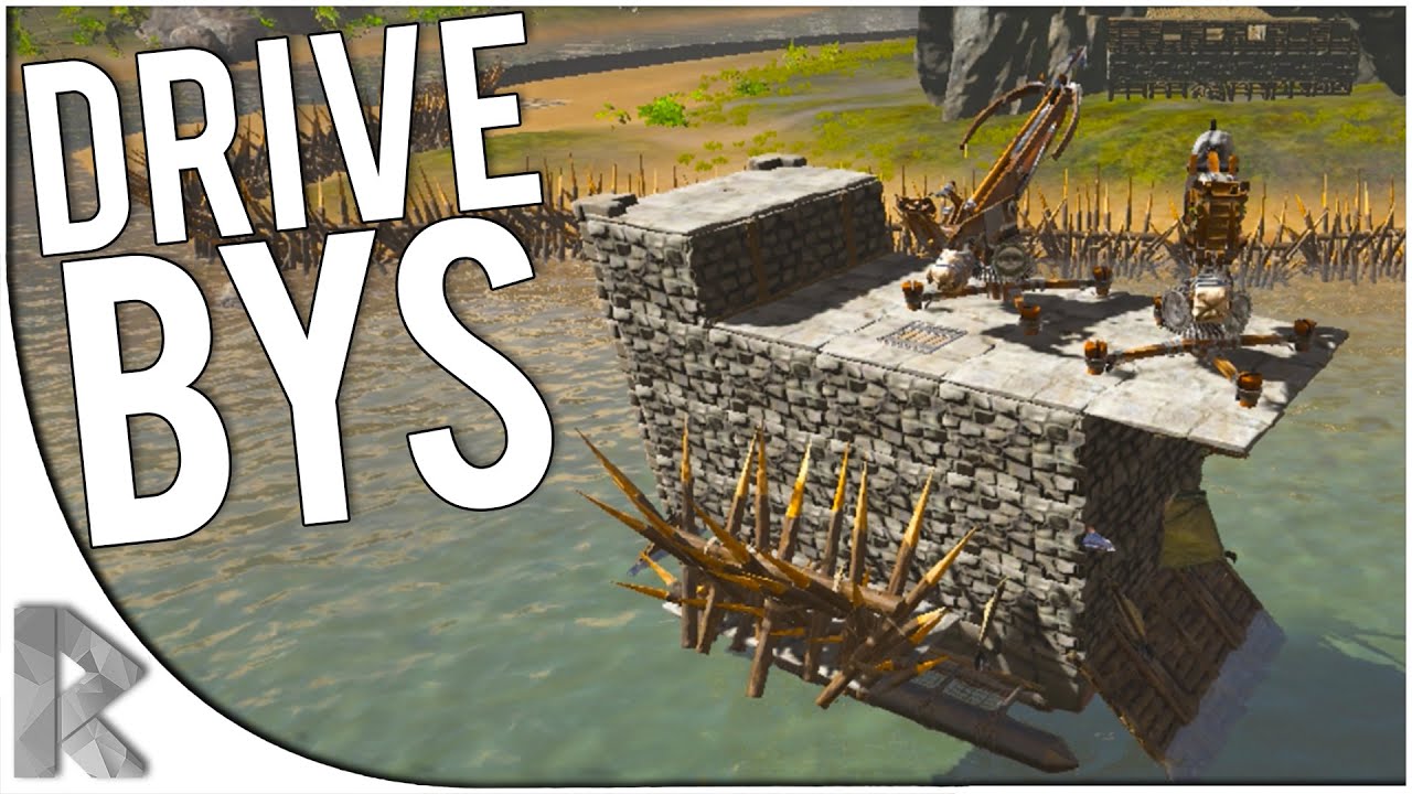 WARSHIP DRIVE-BYS! - Ark Survival Evolved Gameplay (S7P5) - YouTube