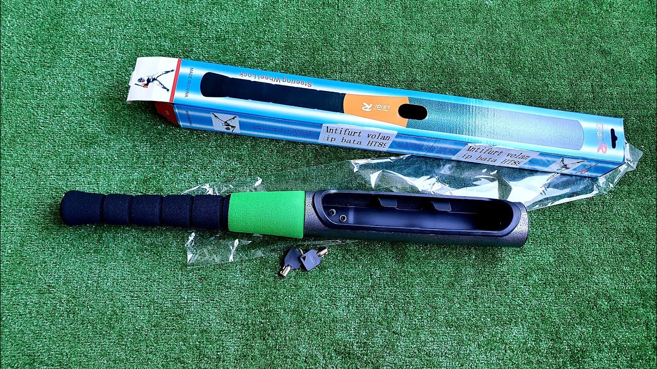Antifurt auto universal pentru volan (blocator) tip bata Baseball cu 2 ...