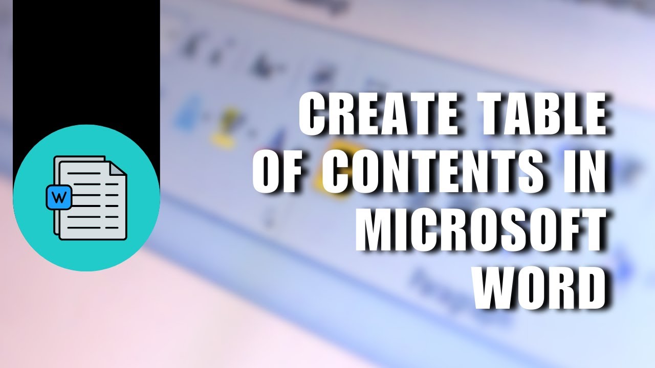 BASICS: How to Create Table of Contents in Microsoft Word | Table of ...