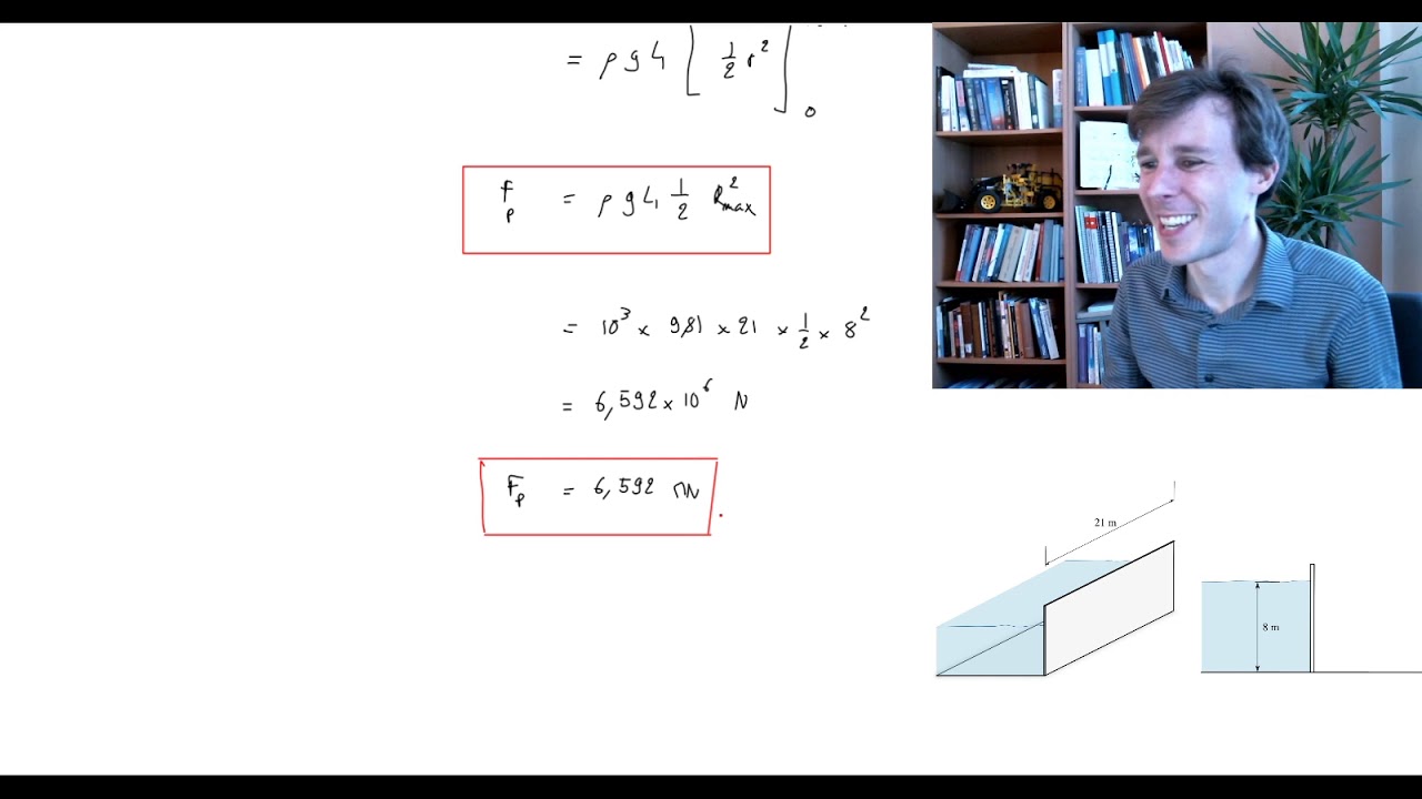 Computing the force due to pressure on a straight tank wall (Fluid ...