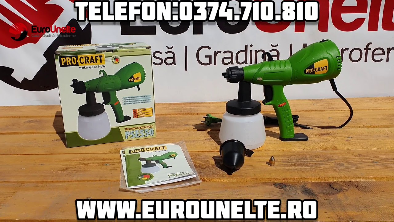 PISTOL DE VOPSIT PROCRAFT PSE550 - YouTube