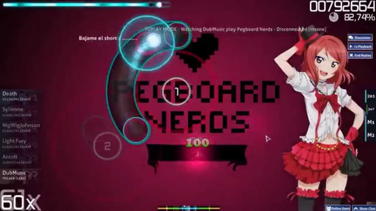 Osu! Pegboards nerds Disconnected RANK "C" Insane - YouTube