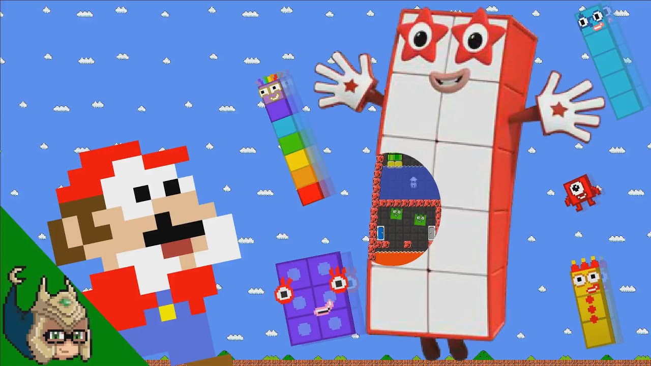 Mario vs the GIANT NumberBlocks 10 MAZE (Mario Cartoon Animation) - YouTube