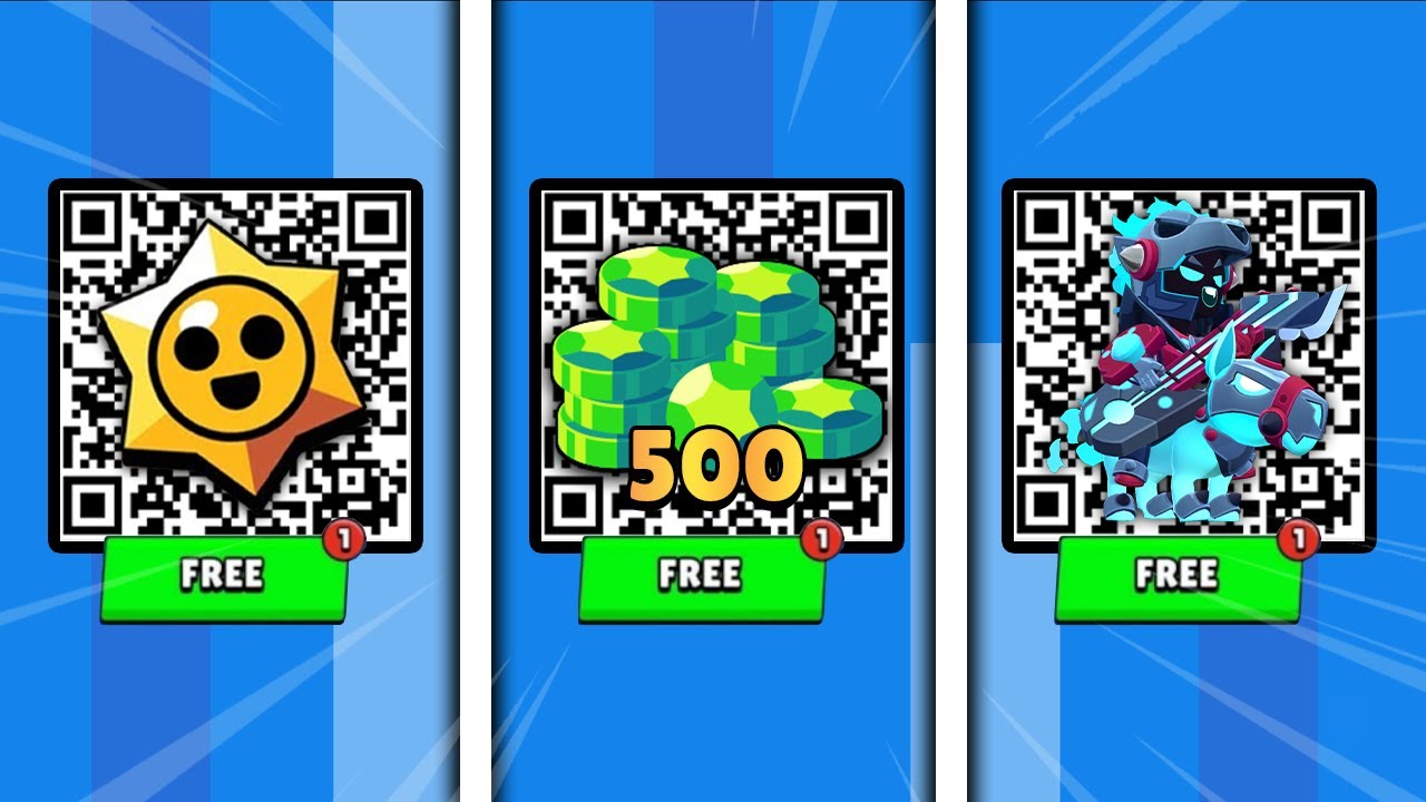 FREE GiFT! QR CODE Starr Drop, Gems, Draco In BRAWL STARS🎁 - YouTube