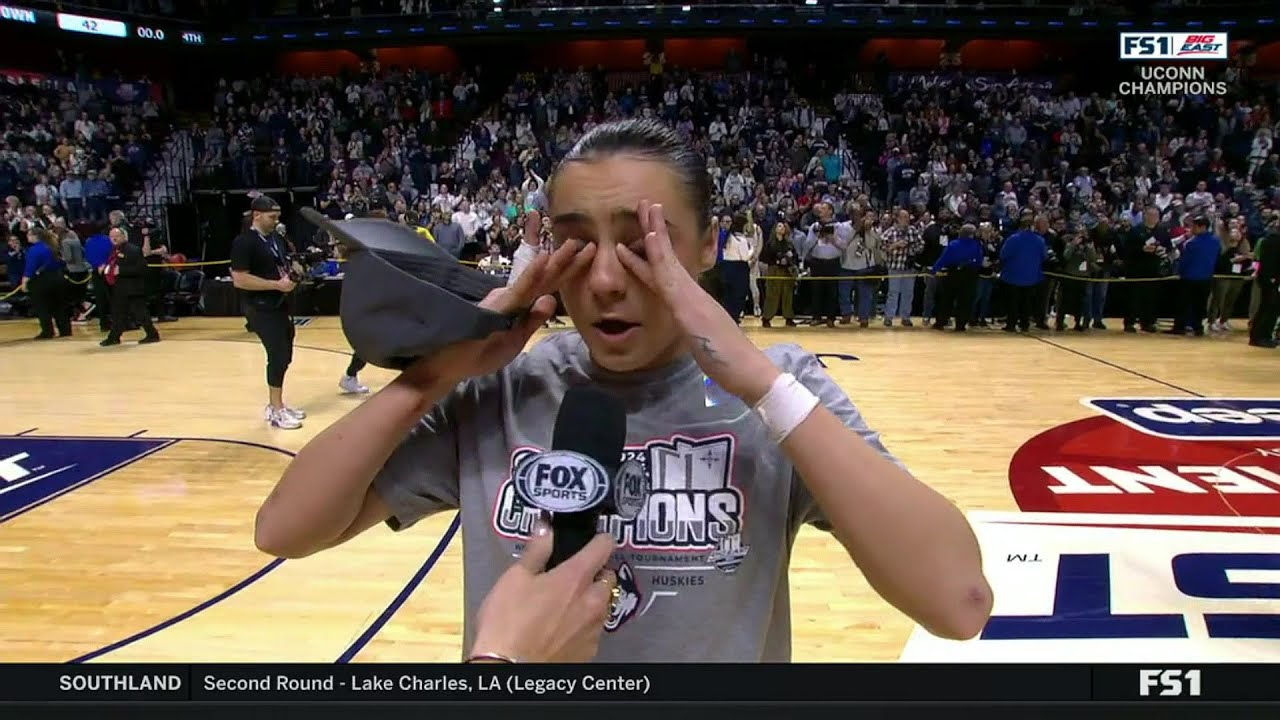 Emotional Nika Muhl Interview After UConn Huskies Win Big East ...