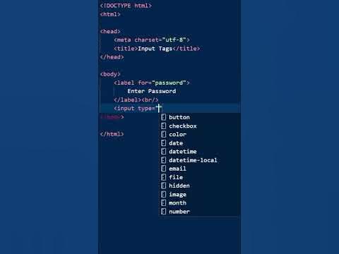 How to use input type password in HTML? | Password fields in HTML # ...
