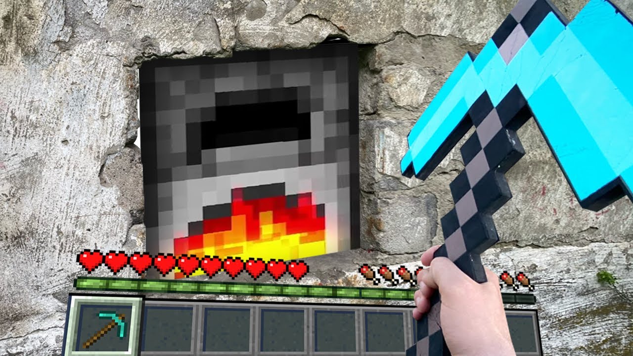 Minecraft in Real Life POV ~ Realistic Furnace - YouTube