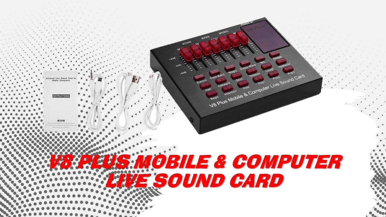 Unboxing V8 Plus Mobile Computer Live Sound Card part1 - YouTube