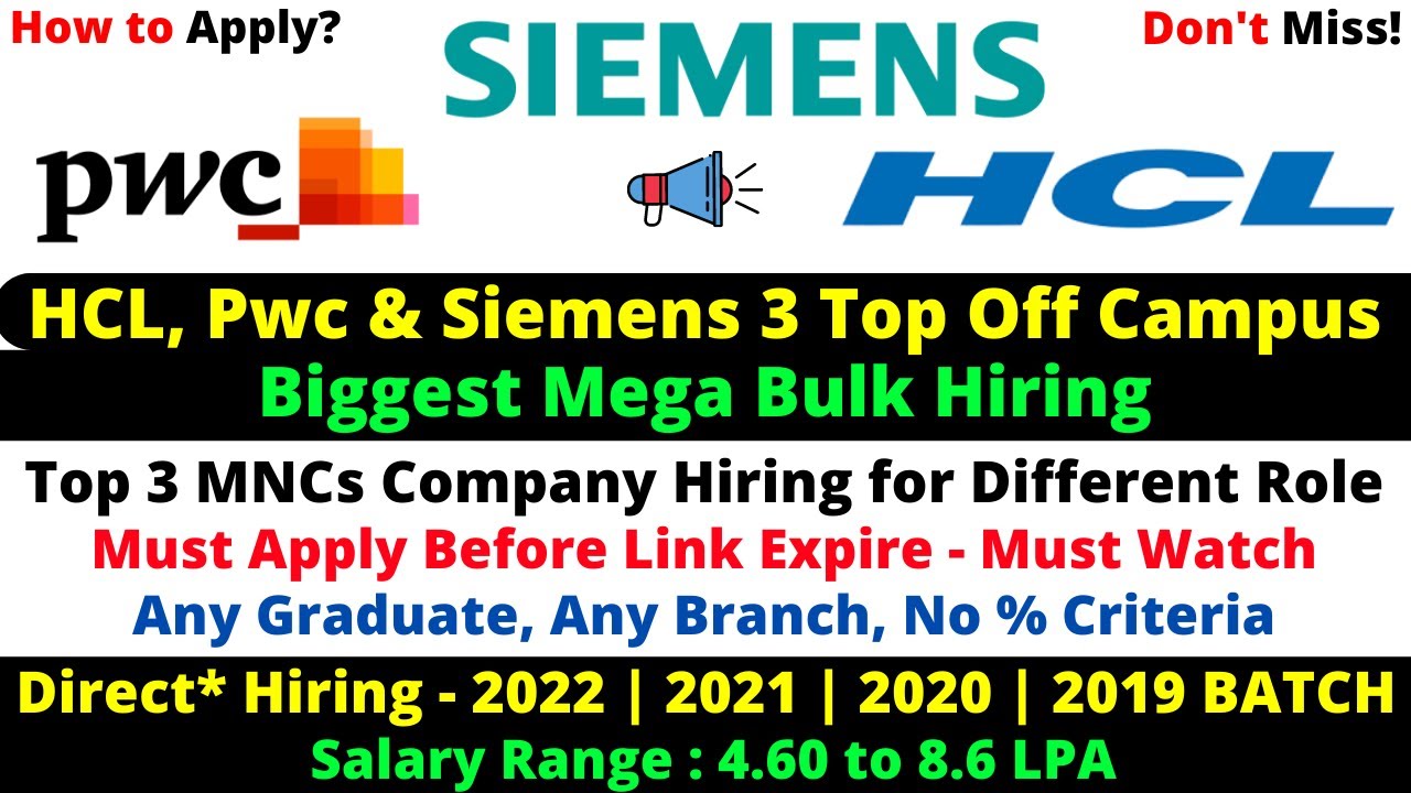 HCL | Pwc 2022 Started Hiring for Associate Software Engineer Role 7 ...