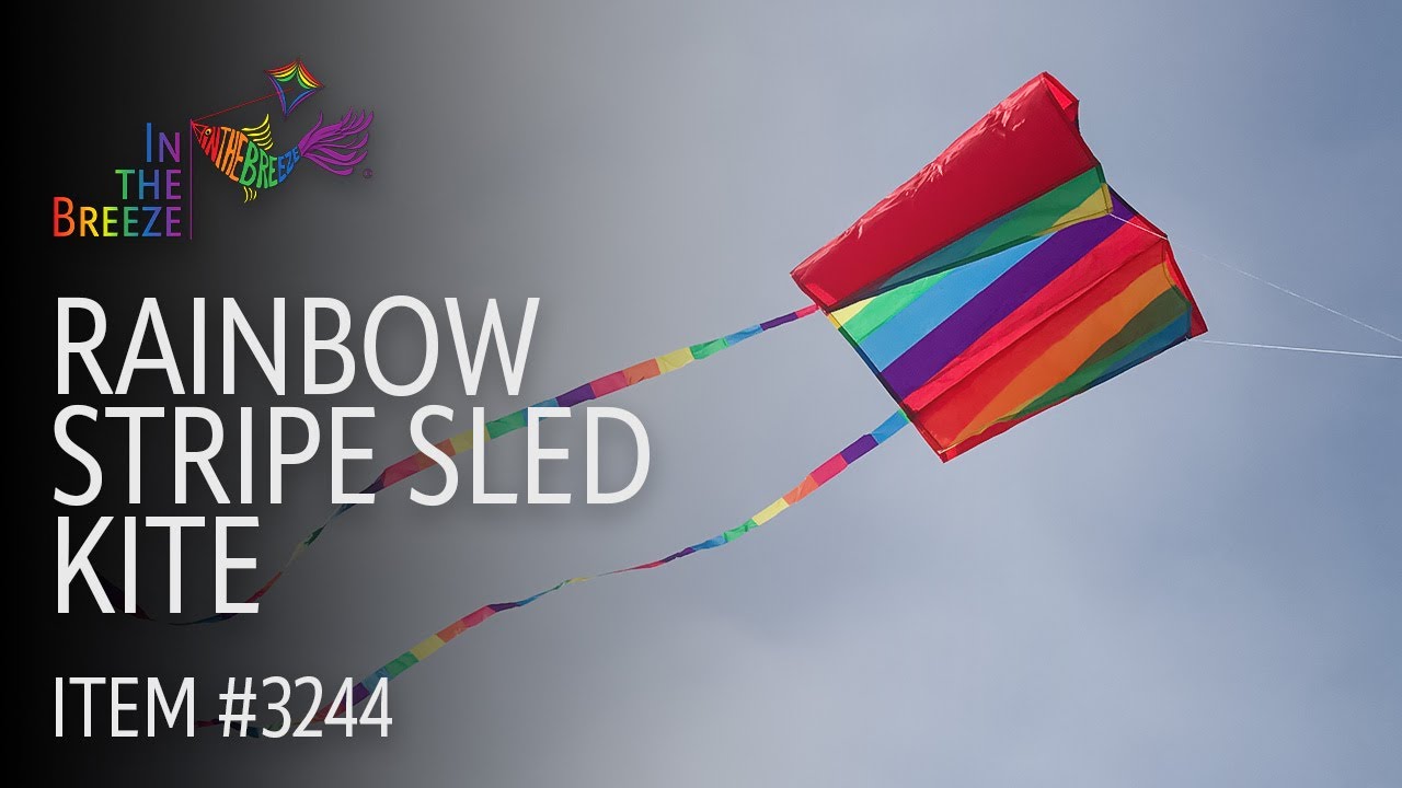 Rainbow Stripe Sled Kite - In the Breeze - YouTube