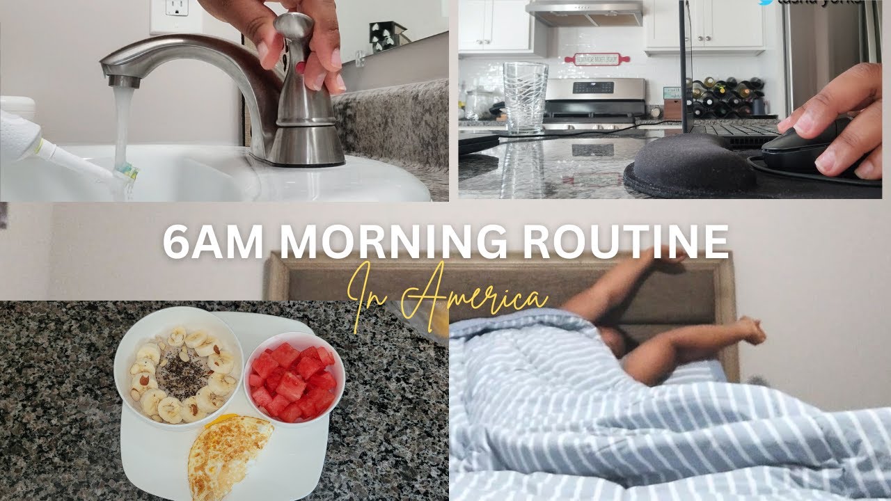 MY 6AM MORNING ROUTINE in America #vacation - YouTube