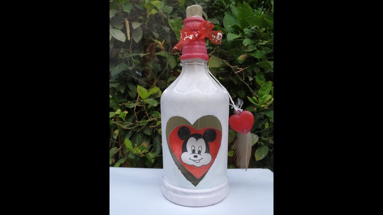 DIY Hanging heart shape photo inside the bottle - YouTube