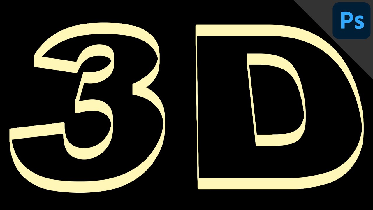 Transparent 3D text with outline | PHOTOSHOP TUTORIAL - TEXT EFFECT ...