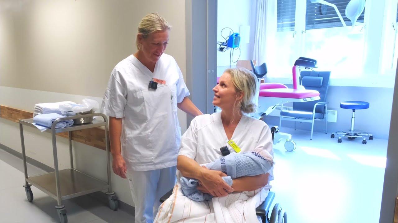 Bli med på en digital omvisning på føde- og barselavdelingen på Bærum sykehus - YouTube