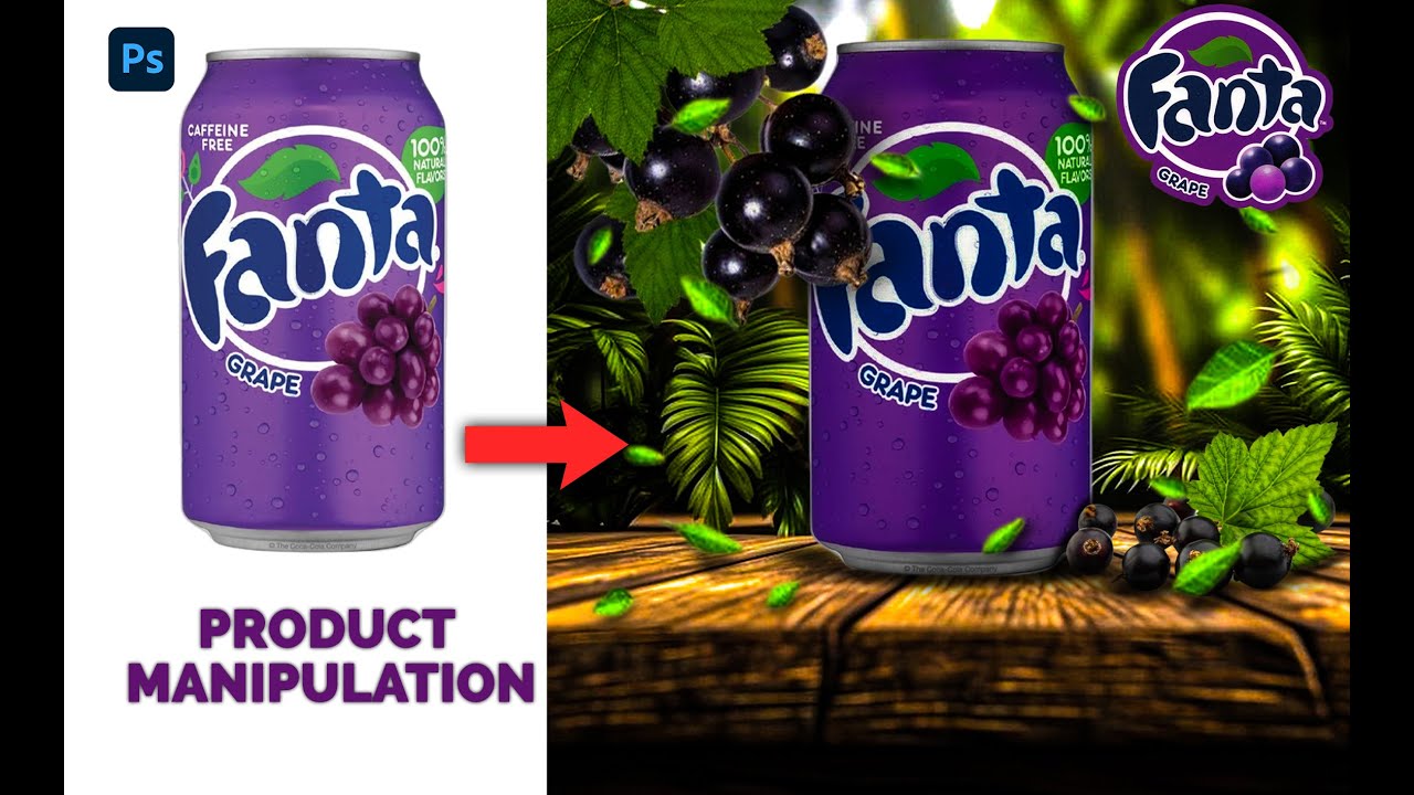product manipulation in photoshop I fanta - YouTube