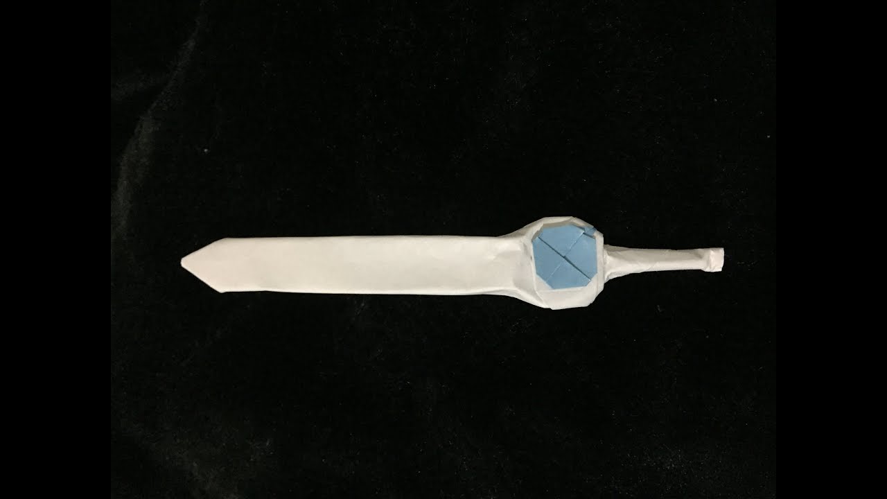 origami finn sword - YouTube