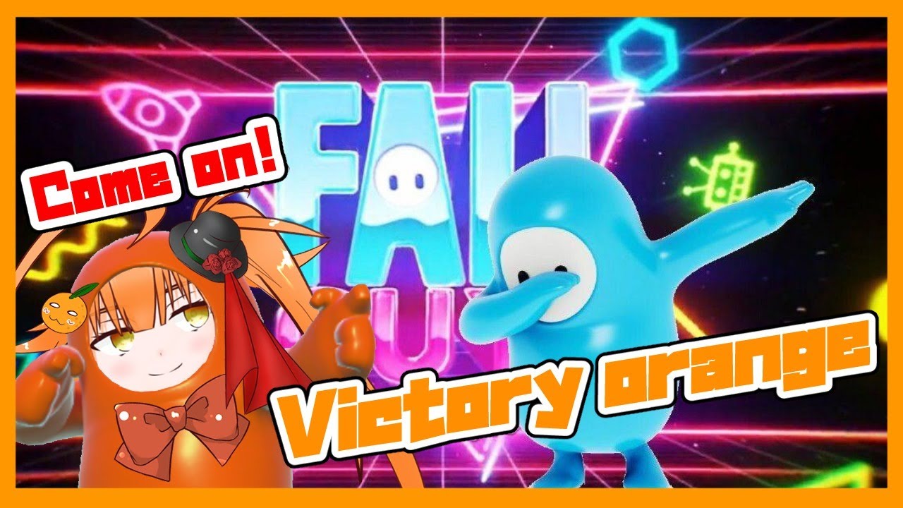 🍊【Fall Guys】Orange queen crown!🍊 Orange promised victory - YouTube