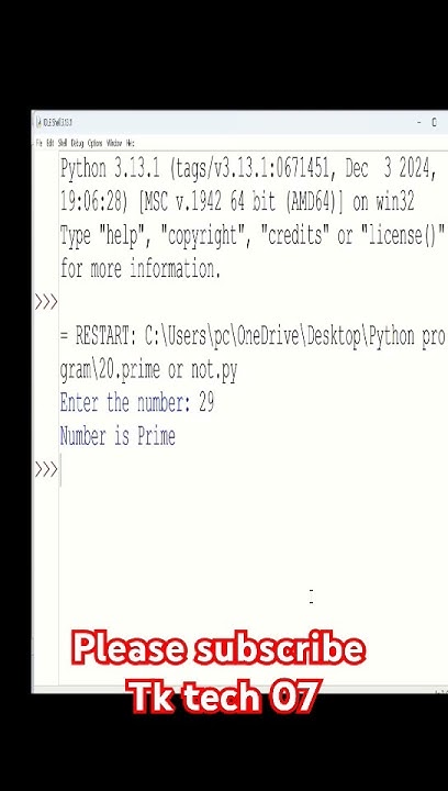 Python Program To Find Prime Number Or Not Viralvideo Viralshorts