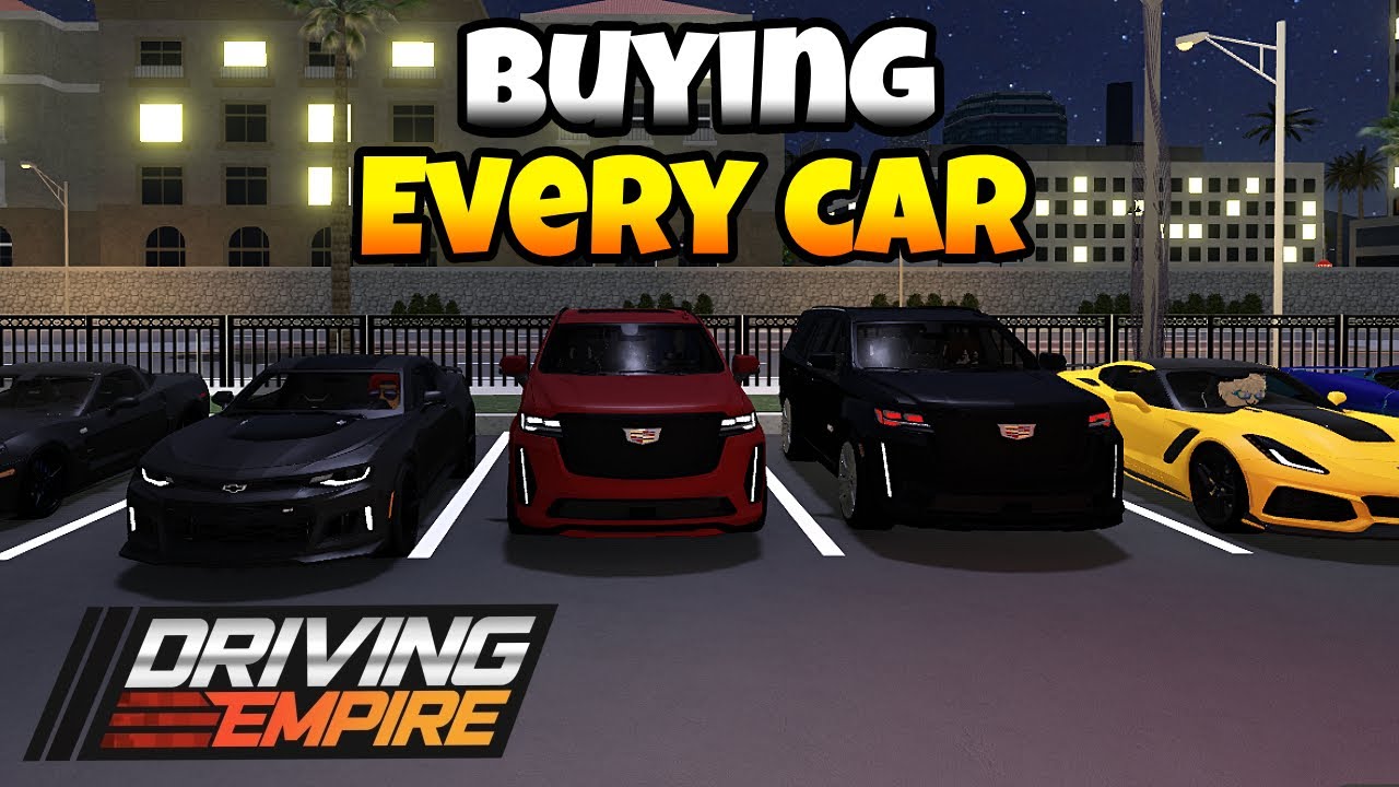 Buying Every Car In The NEW Driving Empire Update - YouTube