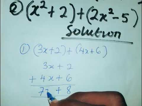 Addition of Polynomial Expression - YouTube