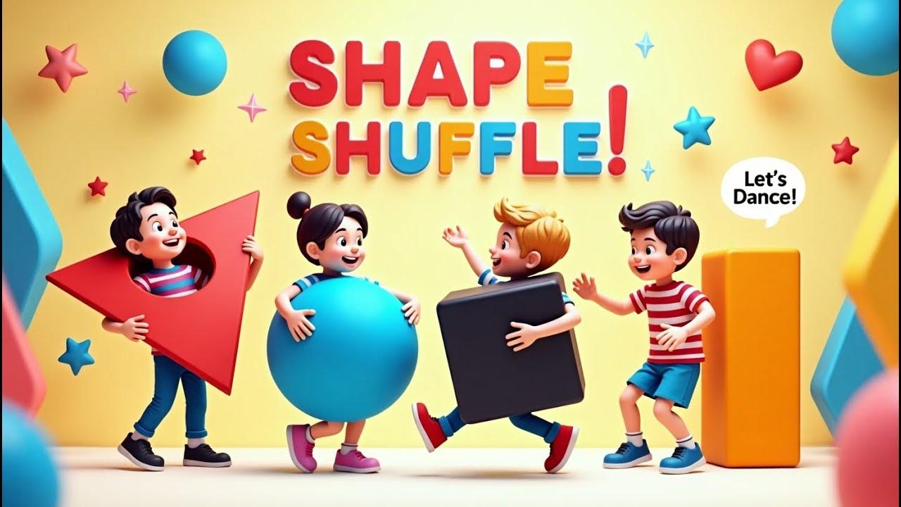 Shape Shuffle Dance Party! 🎉🔺🔵 | Learn Circles, Squares & Triangles ...