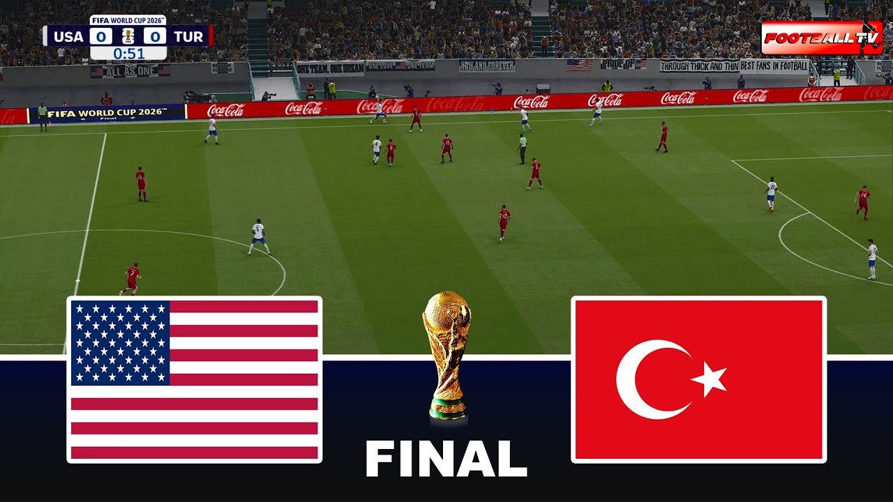USA vs TURKEY - FIFA WORLD CUP 2026 FINAL | Full Football Match | Pes ...